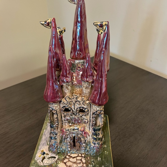 Art | Enchanted Ceramic Castle With Rich Red And Cream Details | Poshmark